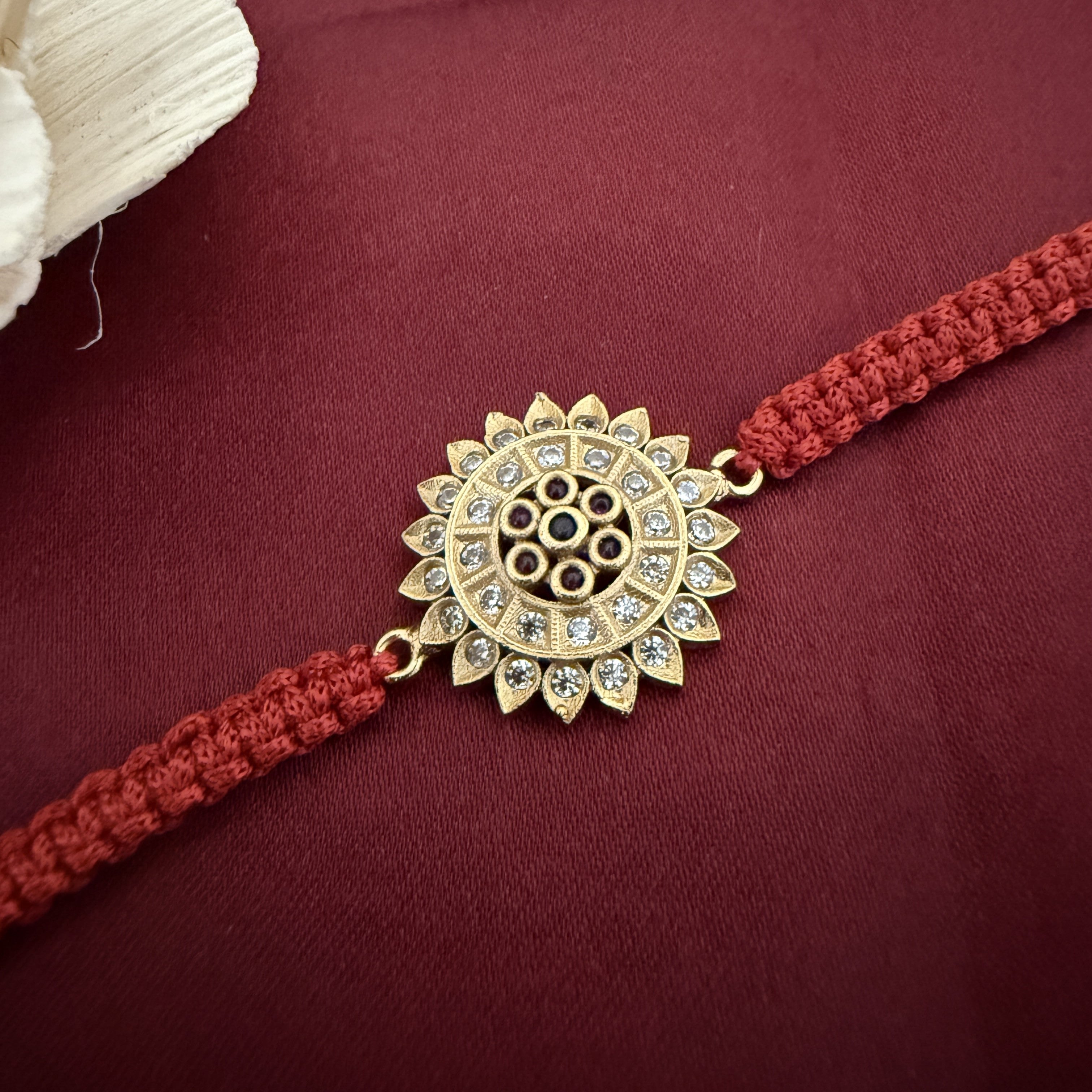 Antique Flower Design Rakhi